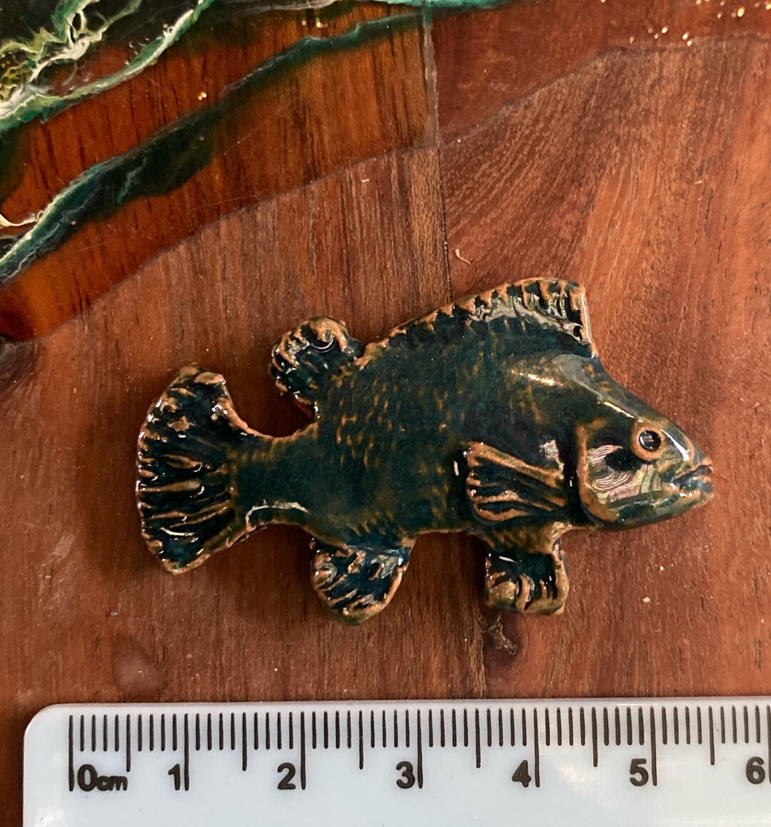 Small Ceramic Fish, in Transparent Green - Etsy