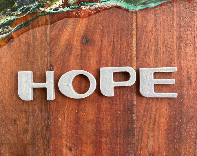Ceramic Letters in Pale Blue, HOPE - Etsy