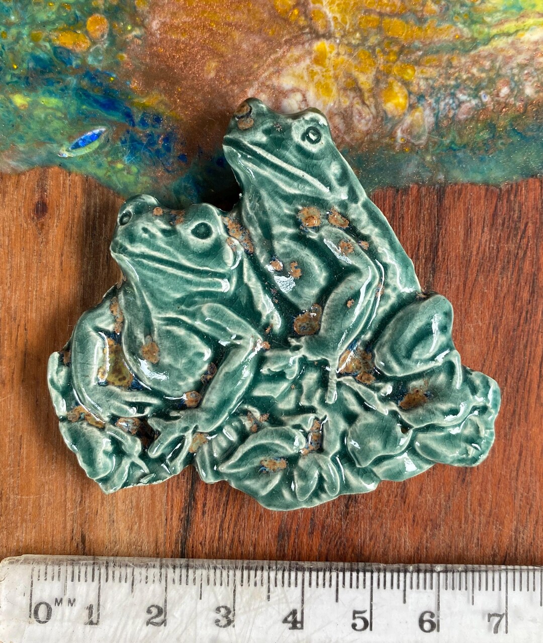 Ceramic Frogs, in Mottled Sage - Etsy