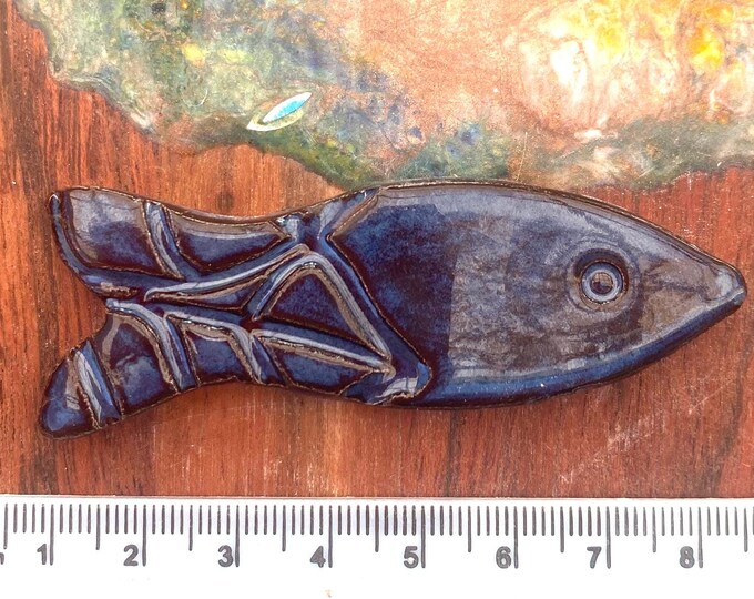 Ceramic Lace Fish, in Antique Denim - Etsy