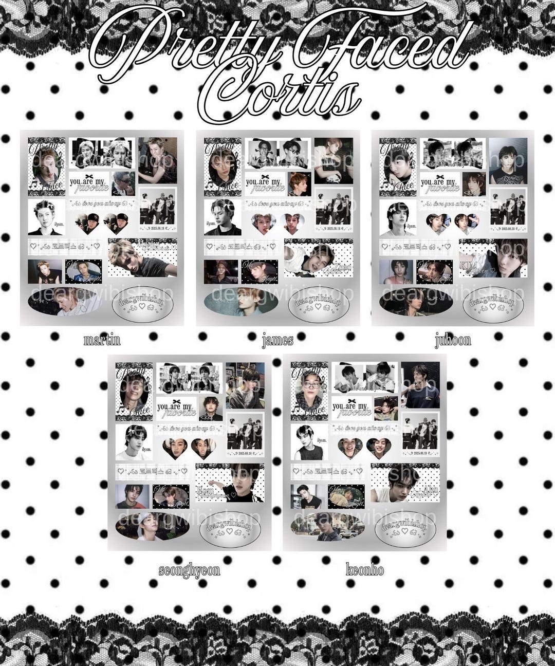 Pretty Faced C0rtis Sticker Sheets - Etsy