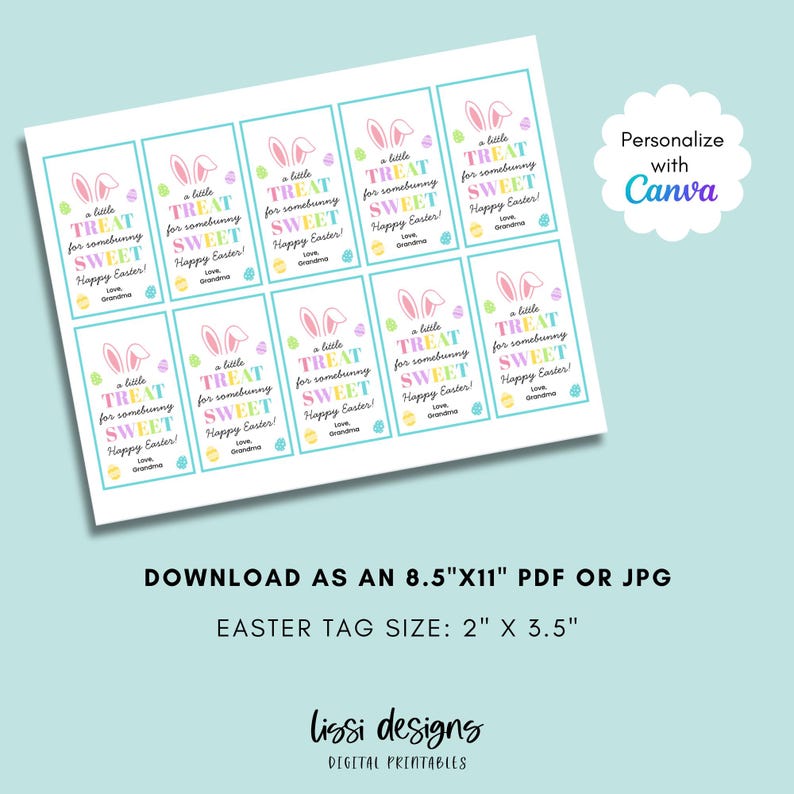 Printable Easter Gift Tags: A Little Treat for Somebunny Sweet ...