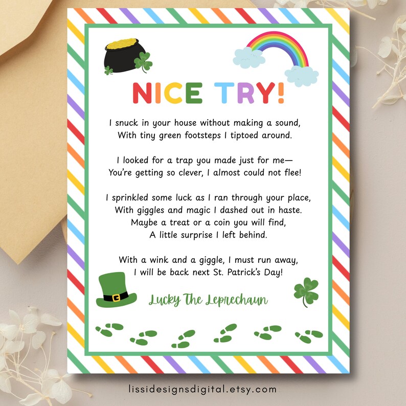 Editable Leprechaun Letter: St. Patrick's Day Leprechaun Trap Letter ...