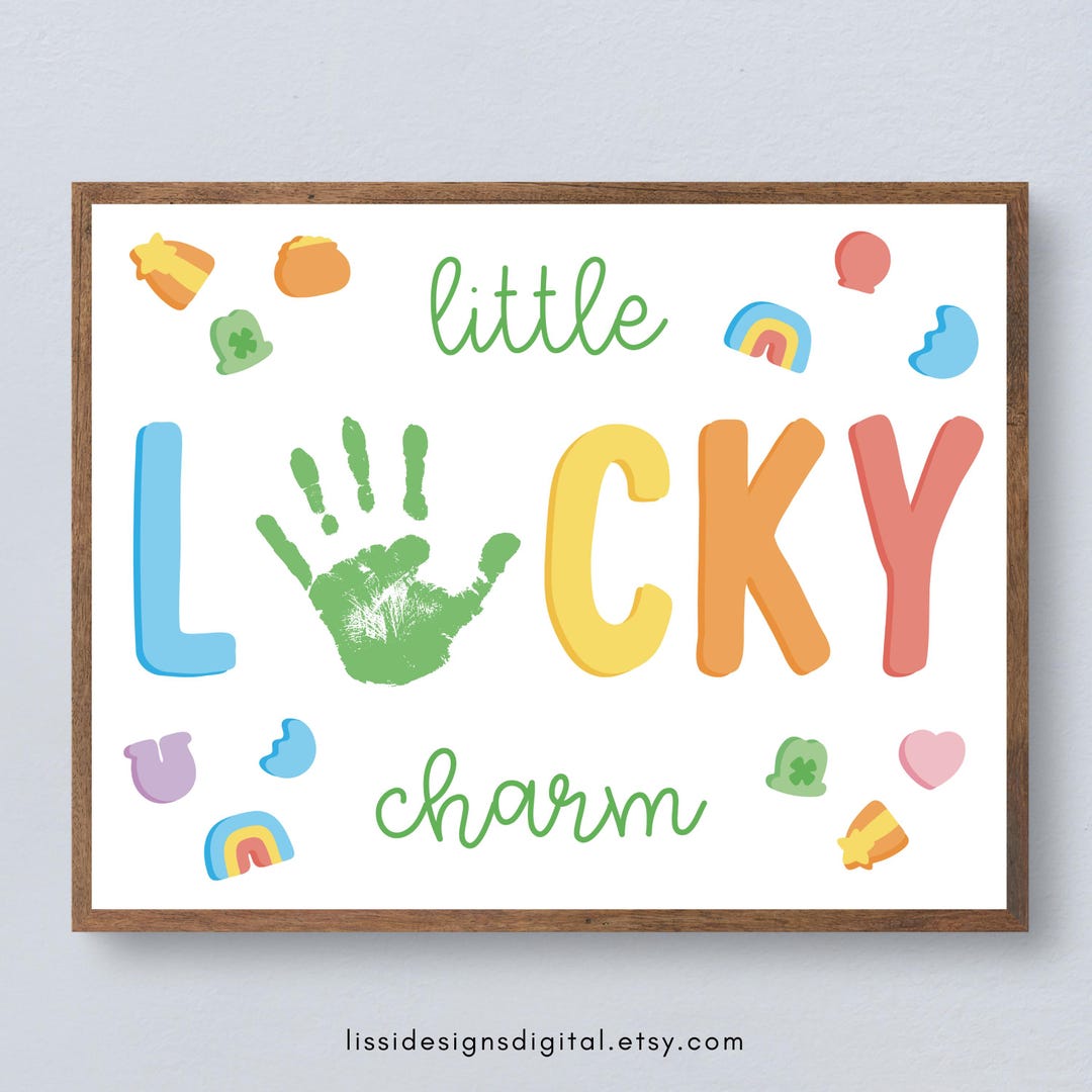 St Patrick's Day Lucky Charm Handprint Craft: Little Lucky Charm ...