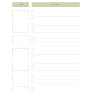 Digital To-do List Green and White - Etsy