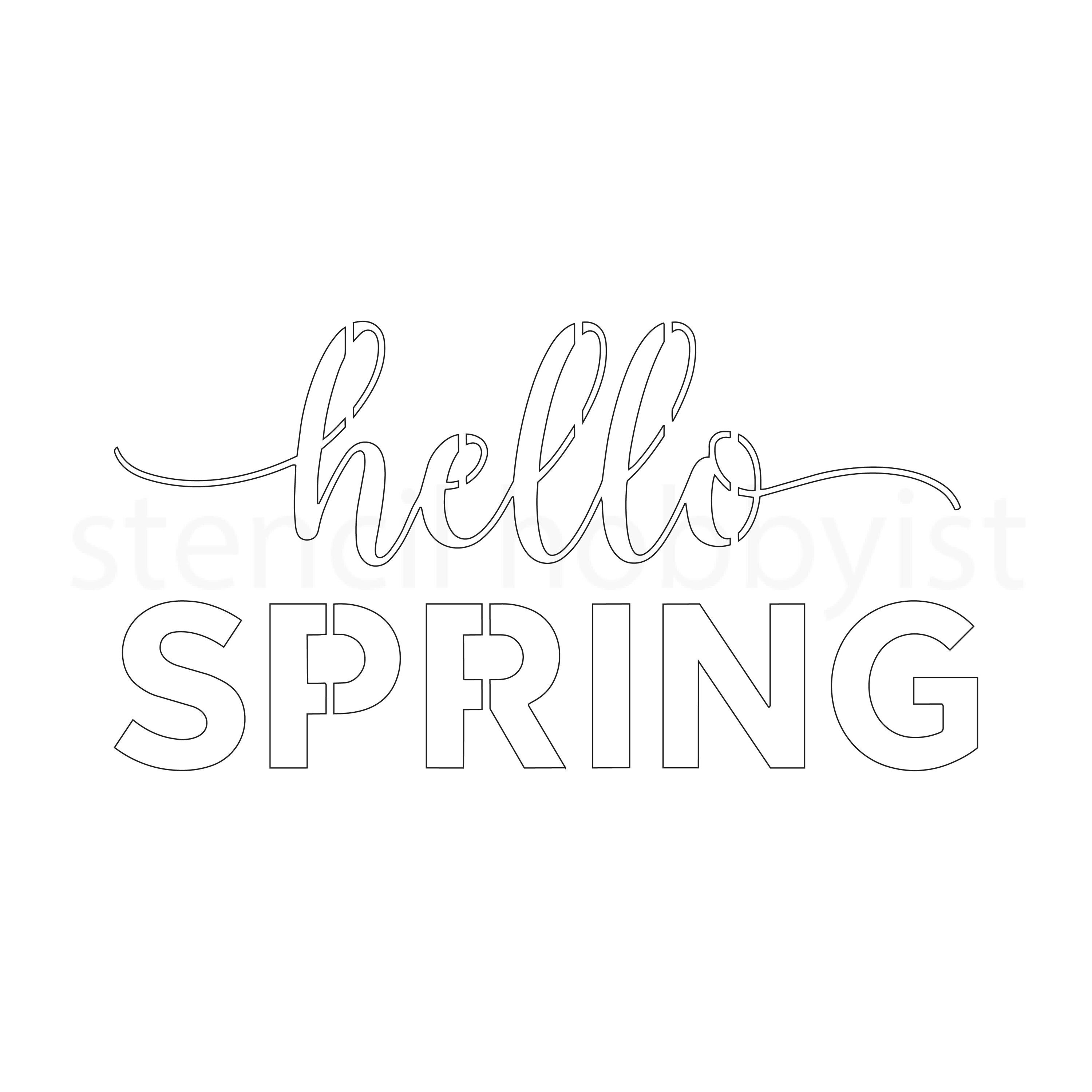 Hello Spring Bundle Ready to Cut Digital Download Files | Doorhangers ...