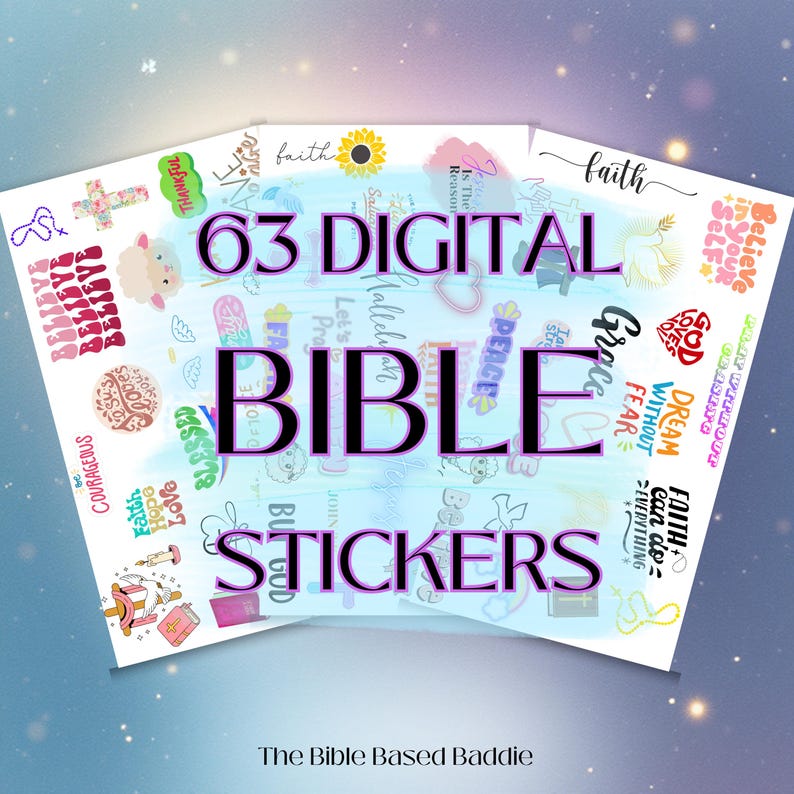 The Bible Based Baddie™ Digital Biblical Sticker 3-pack Bundle | 63 ...