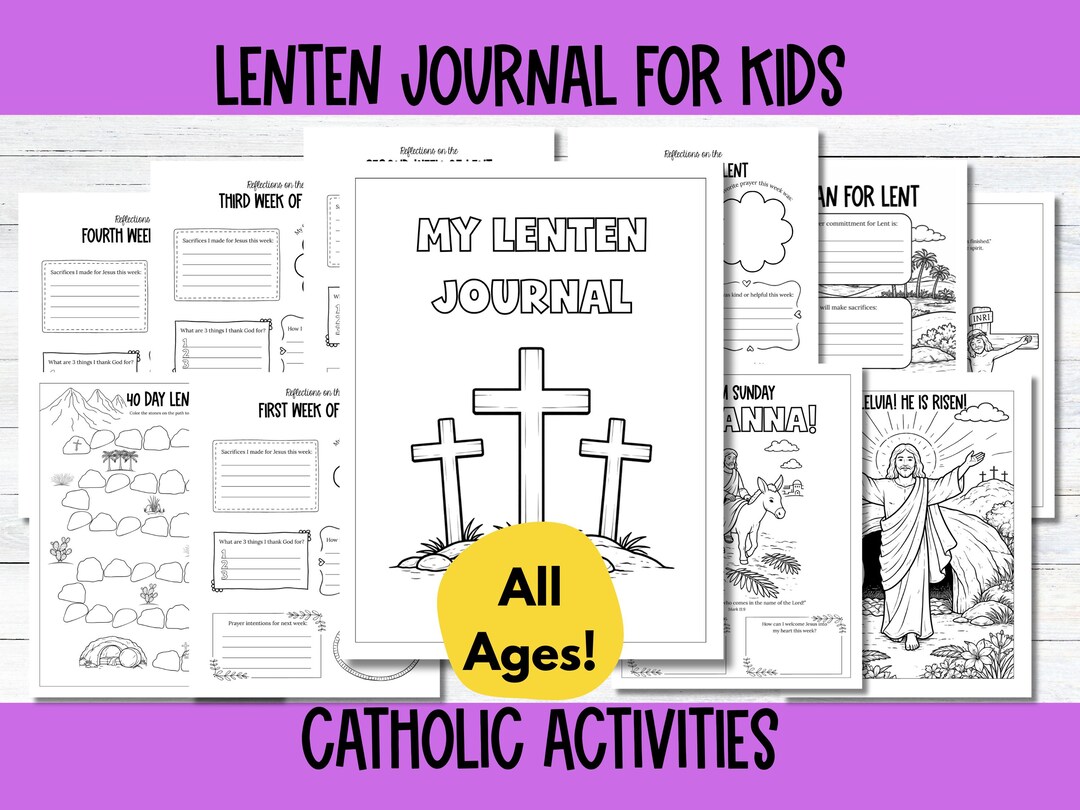 Catholic Lenten Journal for Kids & Teens | Holy Week Activities ...