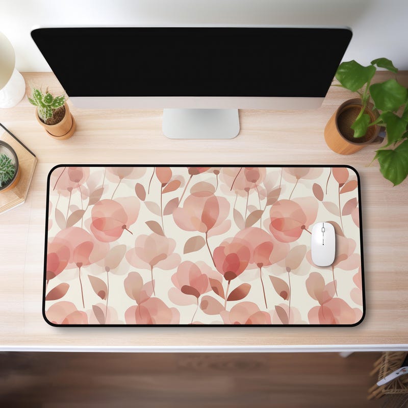 Blush Leather Desk Mat - Etsy