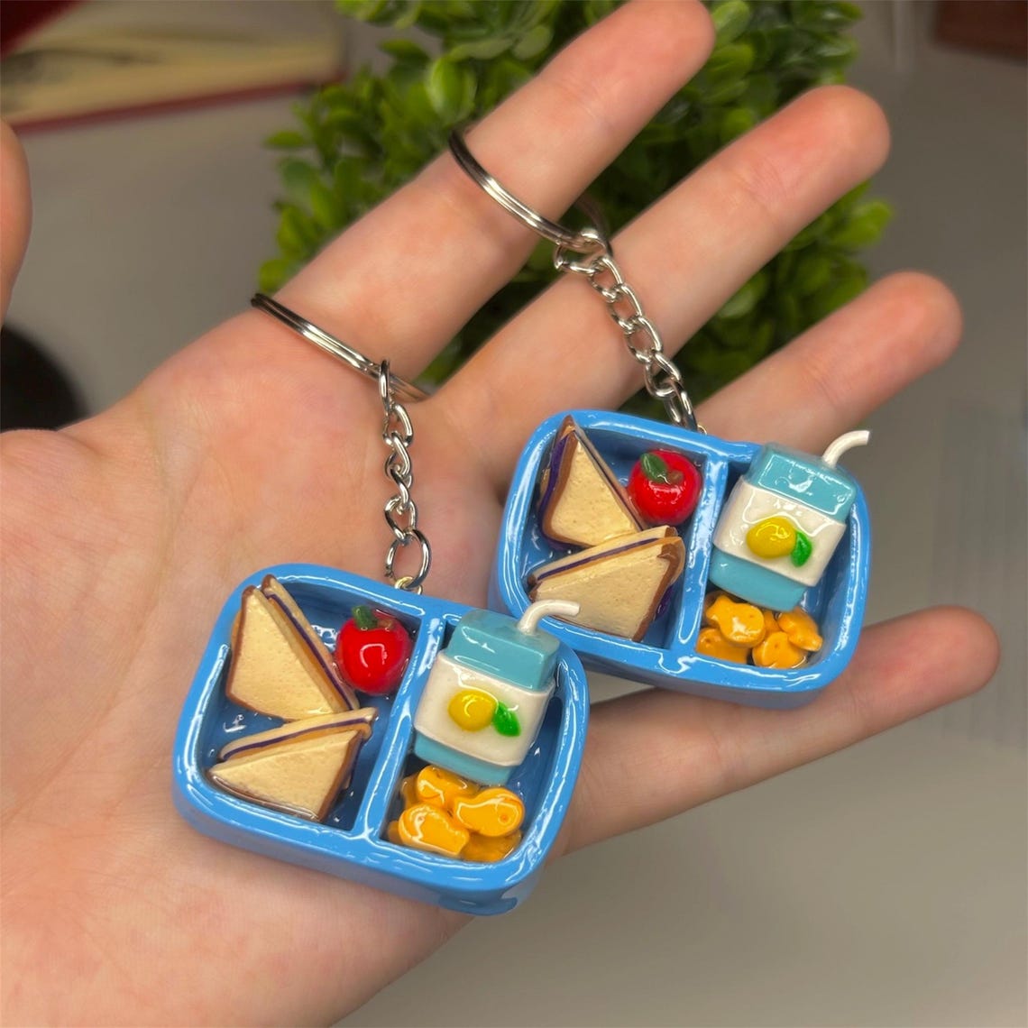 Mini Bento Box Keychain – Handmade Polymer Clay Kawaii Food Art - Etsy