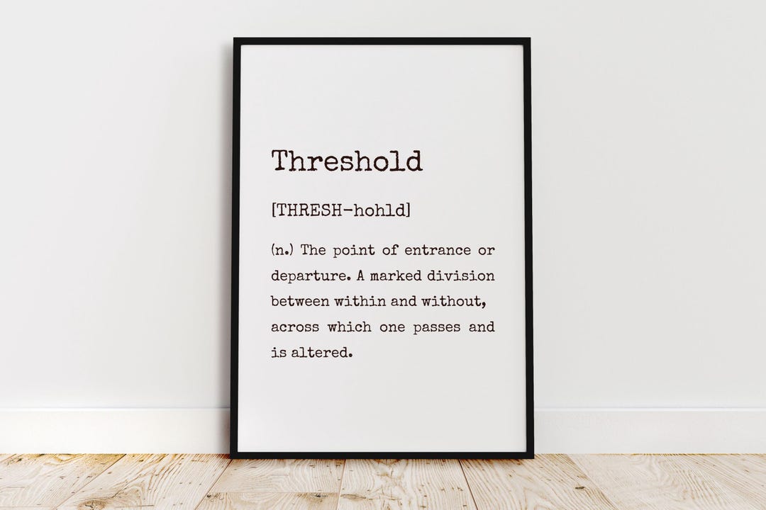 Threshold Definition Print, Rustic Farmhouse Wall Art (digital Download ...