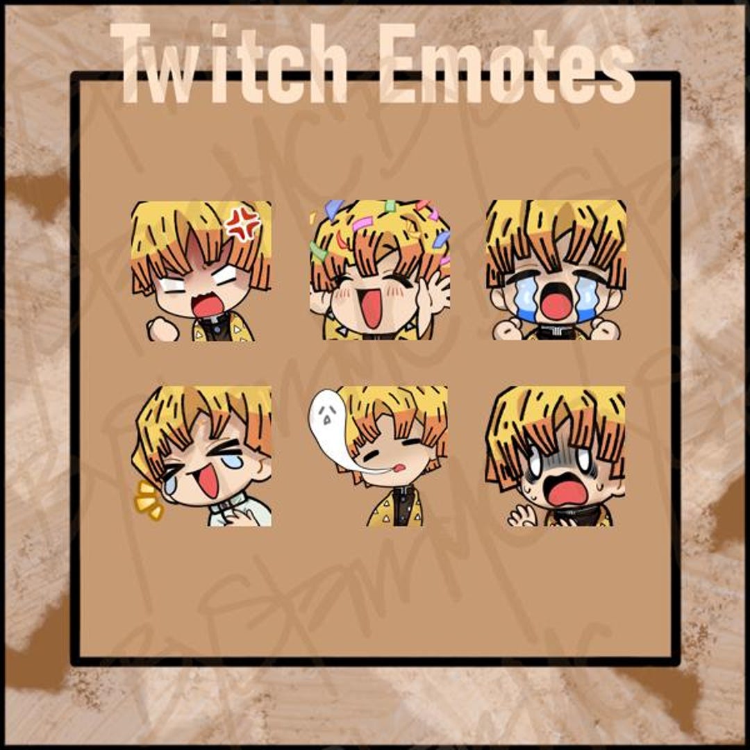 Zenitsu Emotes - Etsy