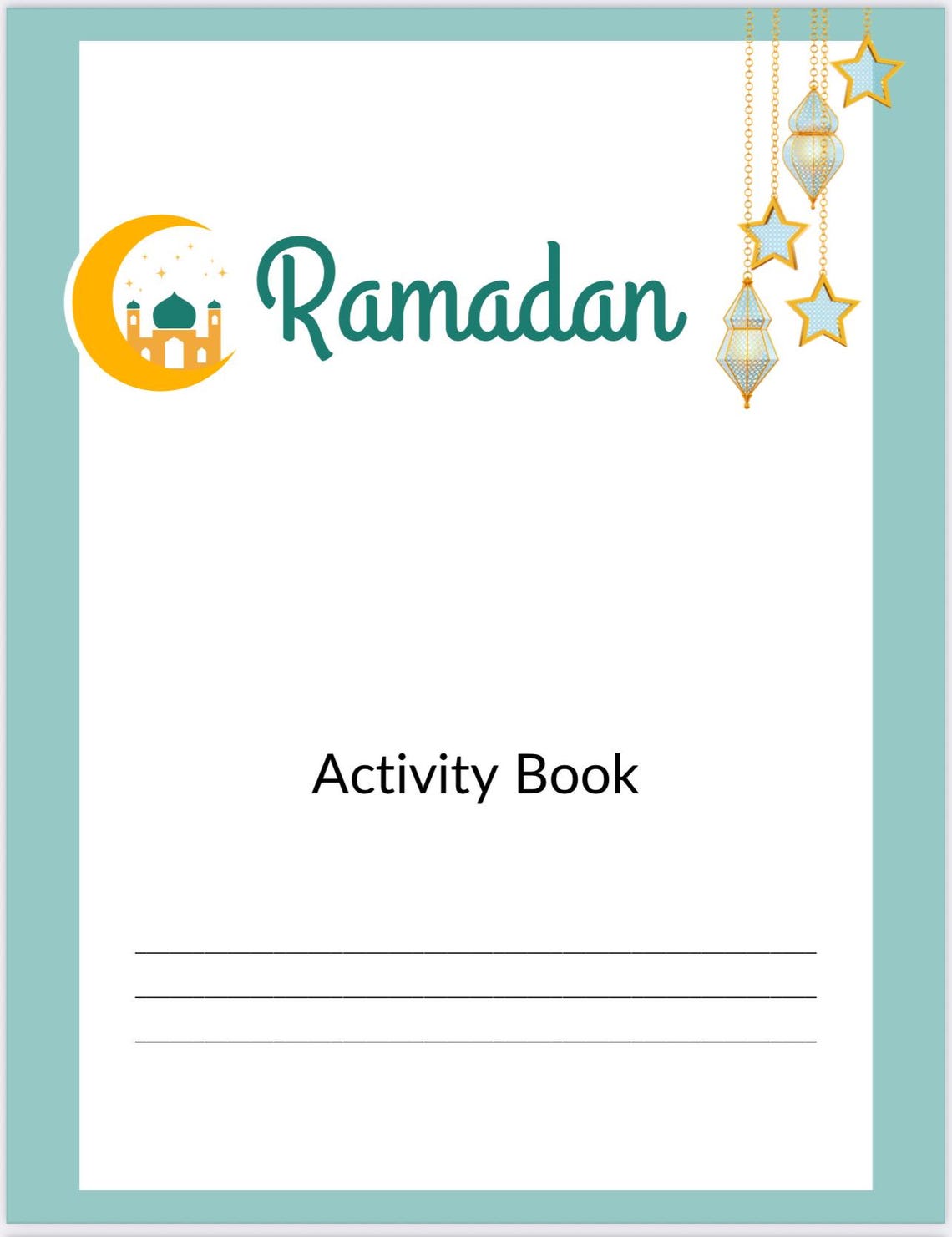 Printable Ramadan Kids Activity Book Elementary - Etsy