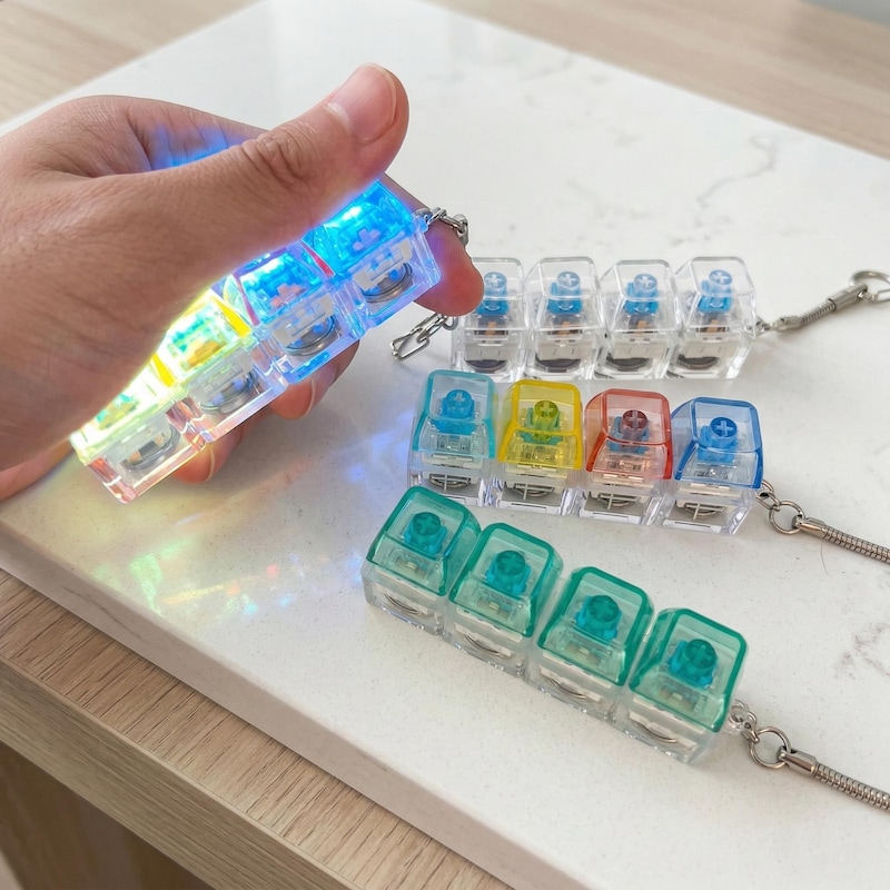 Clicker Fidget Toy Light up Keyboard - Etsy UK