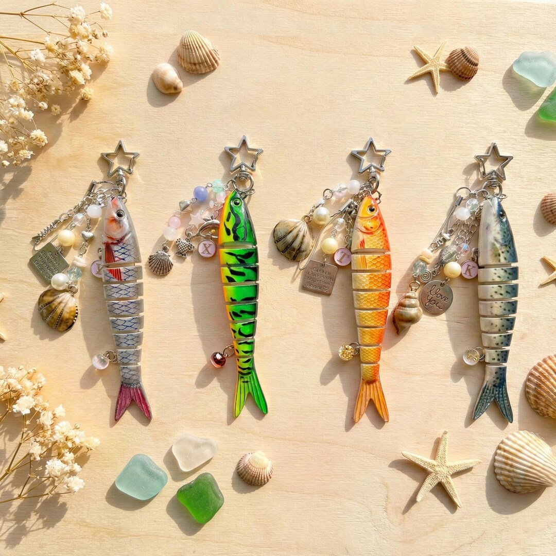 Fish Keychain, Fishing Lure Keychain, Fishing Keychain, Koi Fish ...