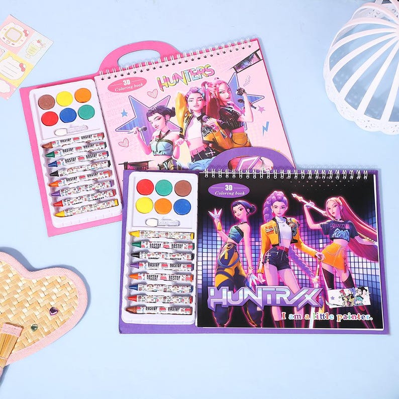 Kpop Demon Hunters Coloring Book With Crayons Set - Etsy Canada