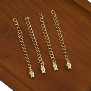 14k Gold Filled 50MM Extender Chain for Jewelry Making, Adjustable for ...