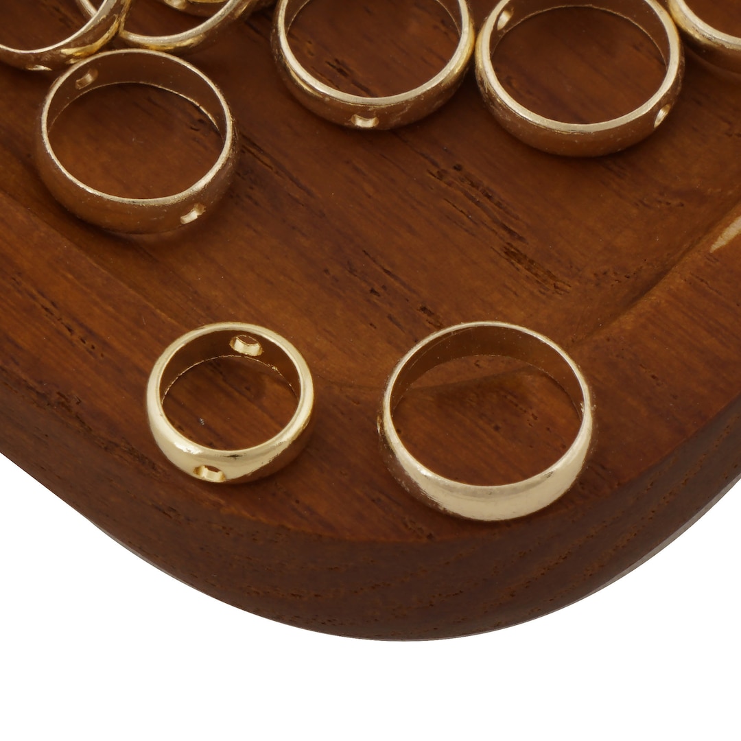 20PCS 14K Gold Filled Circle Bead Frame, Brass Bead Frame for 6mm 8mm ...