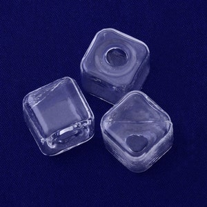 10pcs Square Shape White Clear Glass for Jewelry Pendant Wishing ...
