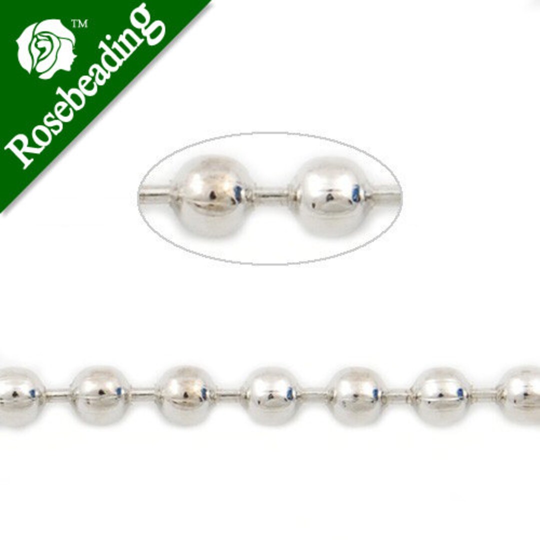 25 Meters 2.4MM Brass Nickel Plated Ball Chain,handmade-d1099 - Etsy