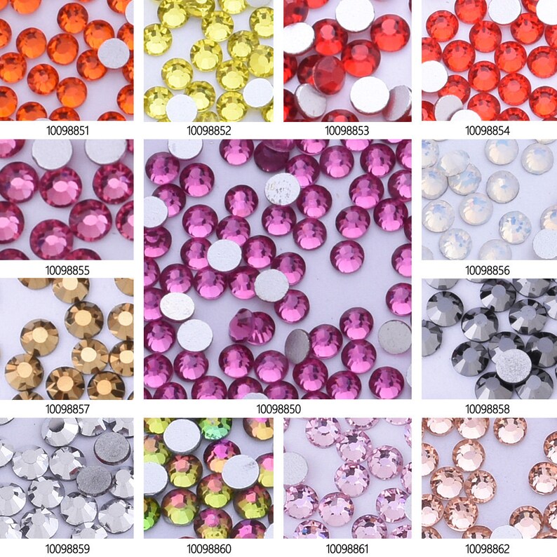 SS8 Crystal Rhinestones Flat Non Hot Fix Crystal Craft for - Etsy