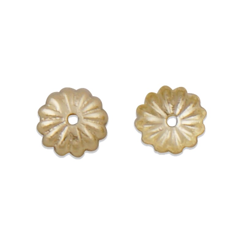 200PCS 14k Gold Filled Bead Caps, 5mm Flower Bead Caps, Can Work 5-9mm ...