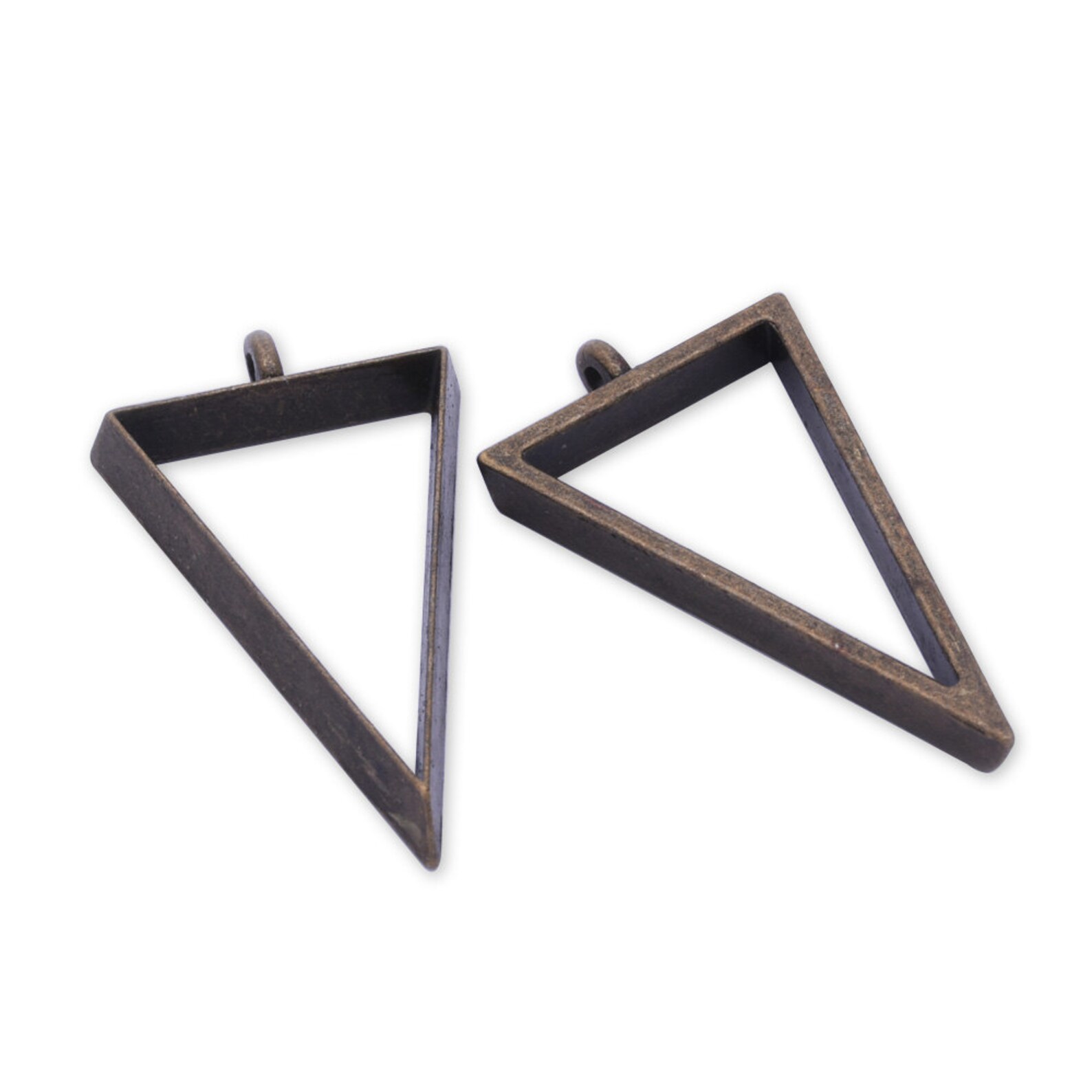 10 Metal Triangle Frame 35224mm Open Back Pendant Trays | Etsy