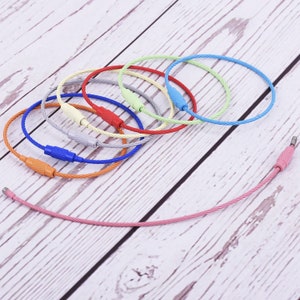 150*1.5mm Wire Keychain Cable Stainless Steel Cable Key Ring Wire Mixed ...