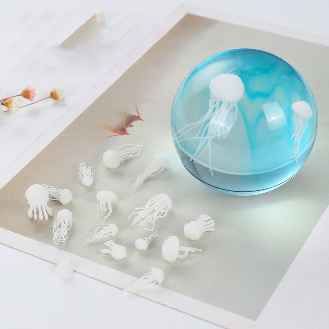 3D Mini Jellyfish Model Simulationjellyfish Filler for Resin - Etsy