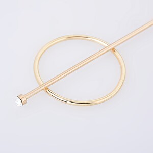 1 3/4" Alloy Circle Hair Slide Geometric Hair Clip Round Barrette ...