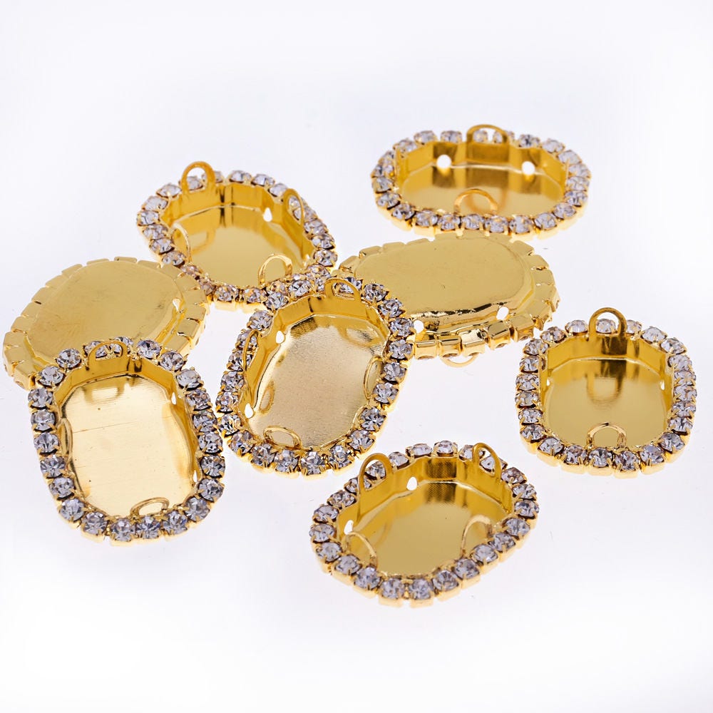 Long Octagon Cut Claw Chain Base D Claw Setting Blank Cameo | Etsy