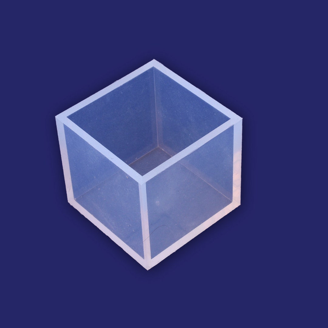 1 Pcs Square Clear Cube Mold Cabochon 40mm Resin Silicone Mould ...