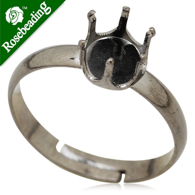 20PCS Crown Claw Setting Ring Blank Adjustable Ring Base - Etsy