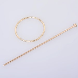 1 3/4" Alloy Circle Hair Slide Geometric Hair Clip Round Barrette ...