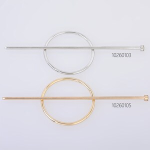 1 3/4" Alloy Circle Hair Slide Geometric Hair Clip Round Barrette ...