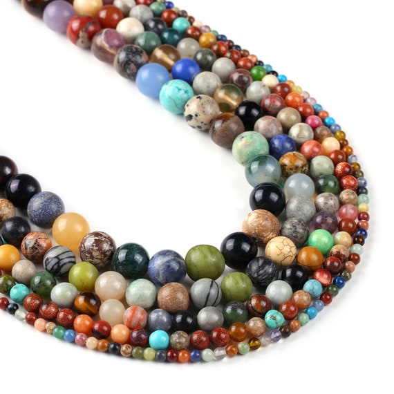 Bead Strands Wholesale Natural Gemstone Round Loose Beads - 6mm, 8mm ...