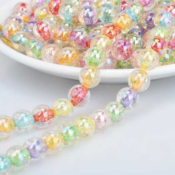 10mm/14mm Pastel Beads Plastic Round Beads Mix Translucent | Etsy