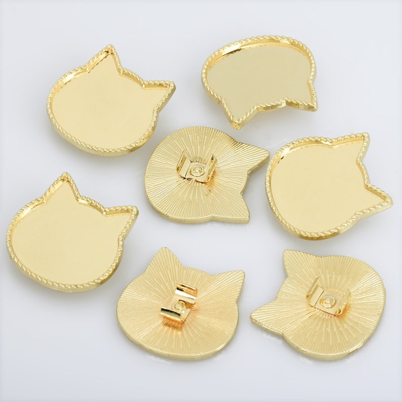 Golden Plated Hair Buckle With Bezel Fit Rubber Band or Hair - Etsy