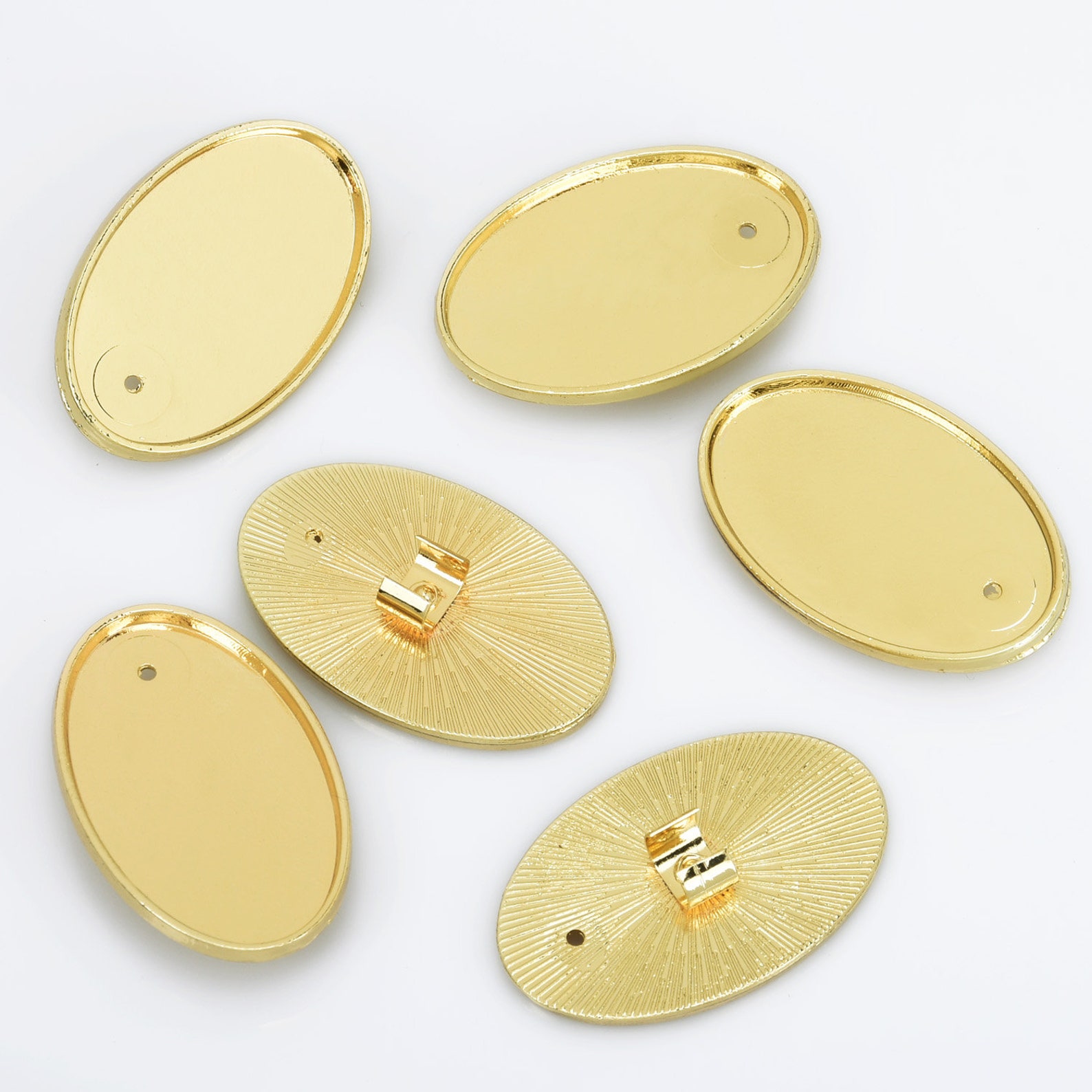 Golden Plated Hair Buckle With Bezel Fit Rubber Band or Hair - Etsy