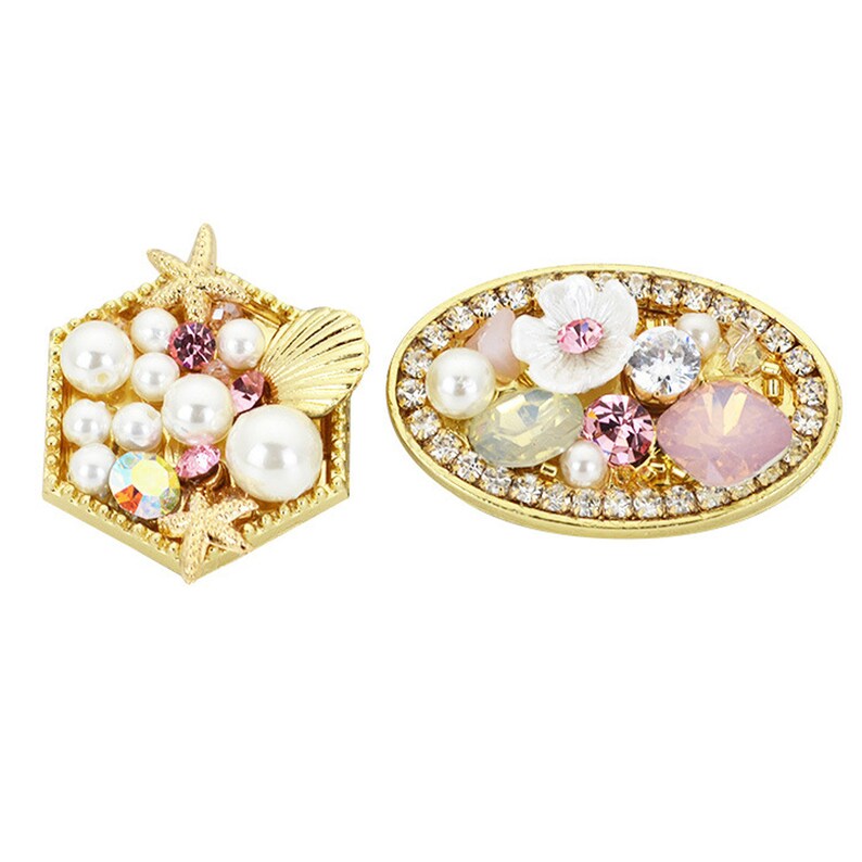 Golden Plated Hair Buckle With Bezel Fit Rubber Band or Hair - Etsy