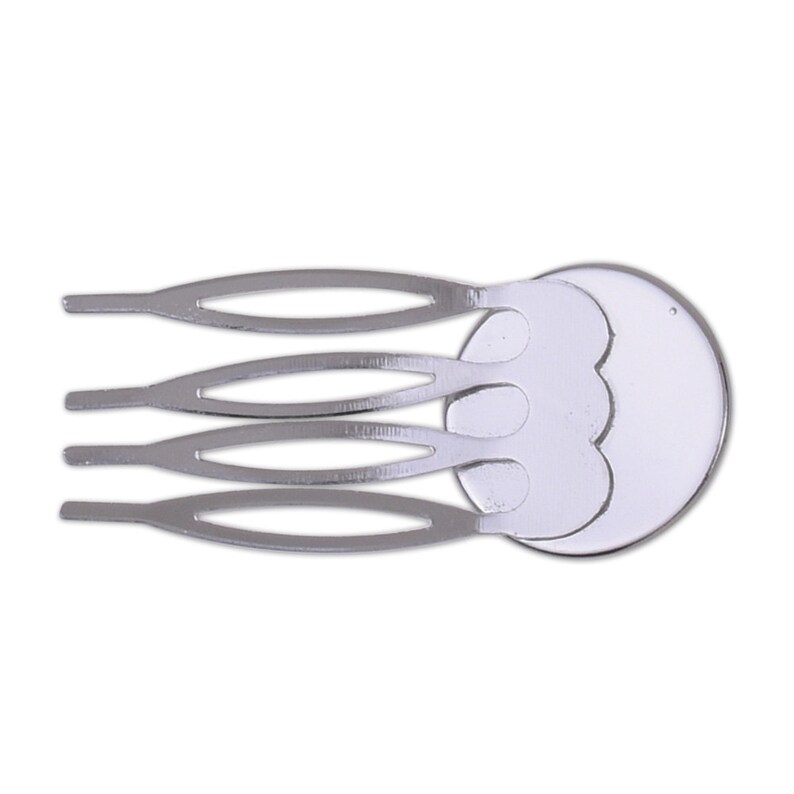 10pcs Comb Hair Clips Findings 20mm Round Bezel Settingbridal - Etsy