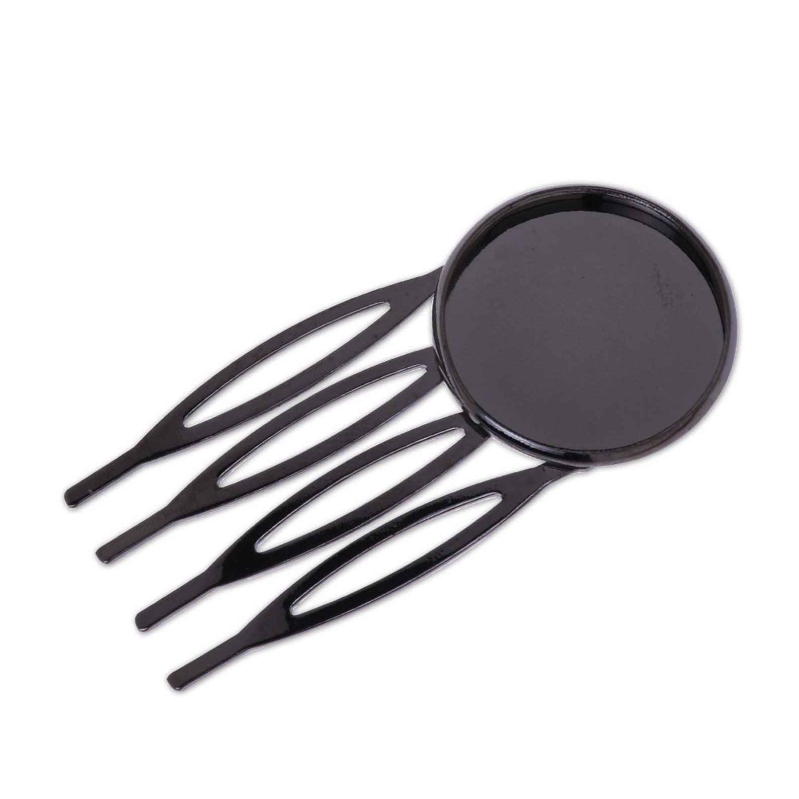 10pcs Comb Hair Clips Findings 20mm Round Bezel Setting,bridal Supplies ...