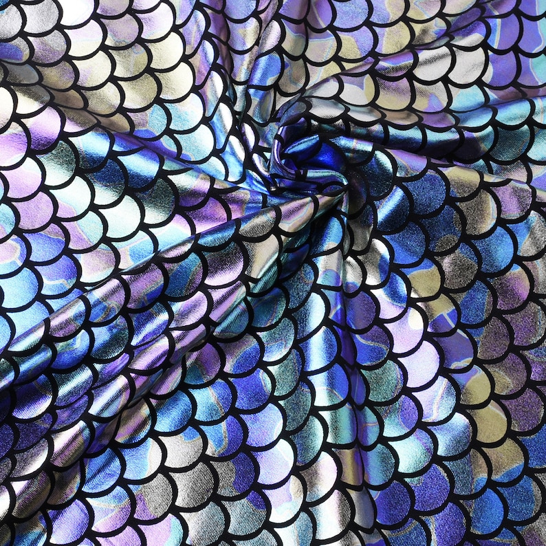 812 Mermaid Scale Pattern Fabric Fish Scales Spandex Fabric - Etsy