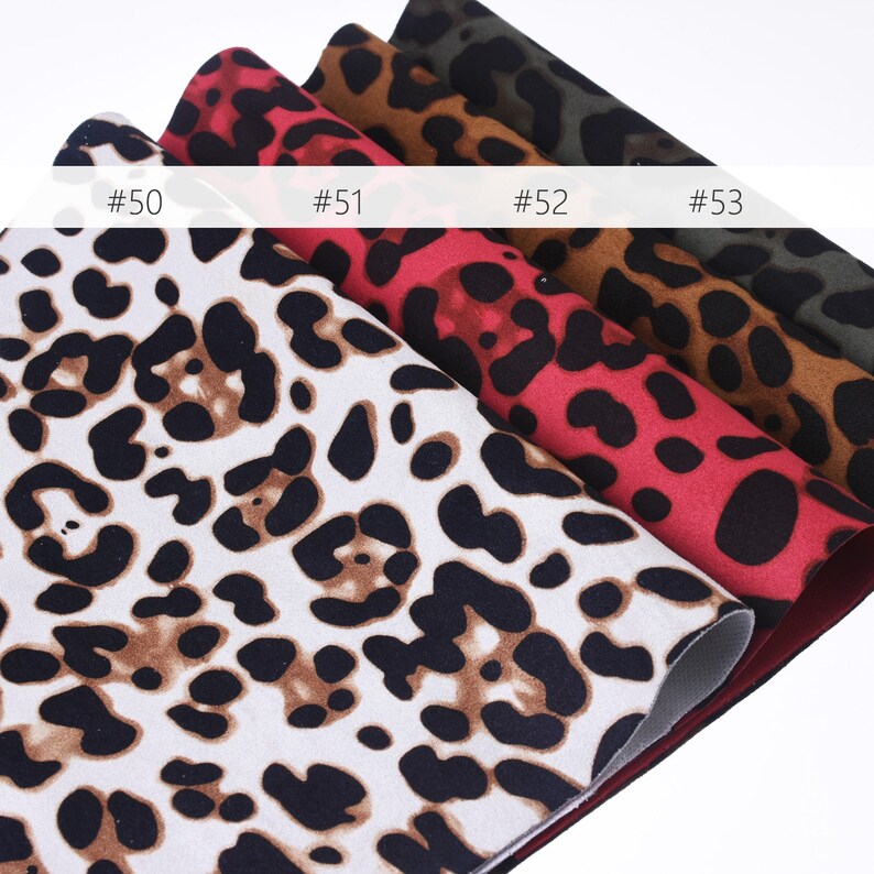 812 Suede Leopard Print Sheets Leather Print Sheets - Etsy