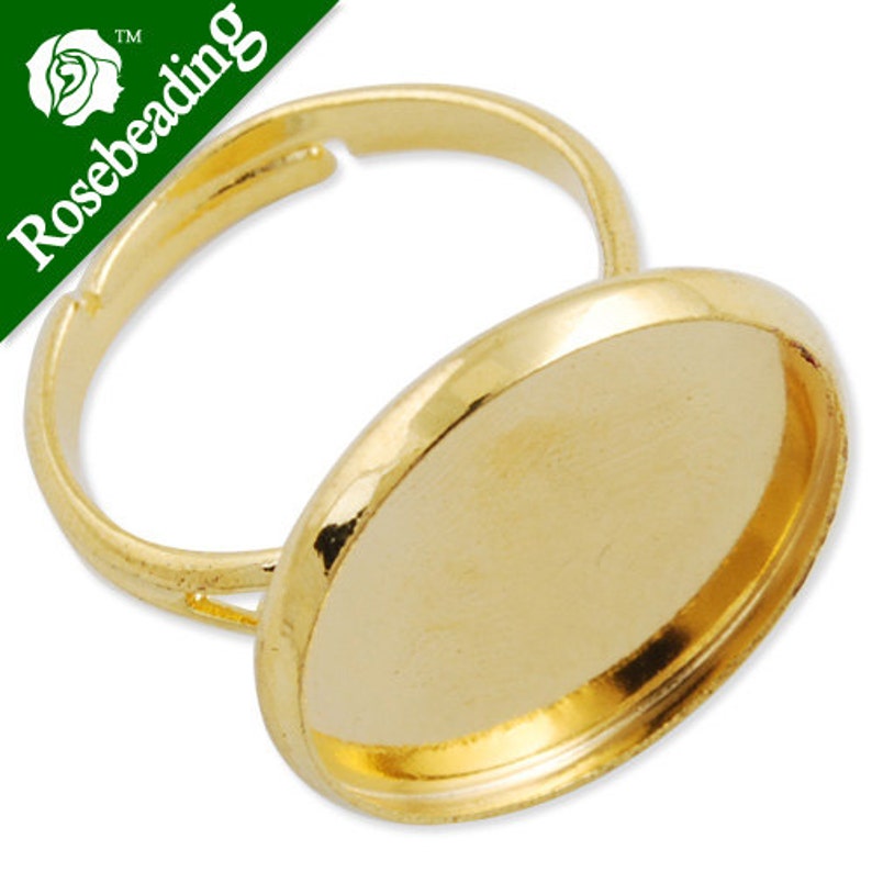 50PCS Round Adjustable Shallow Bottom Ring Base Settingfit - Etsy