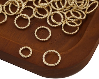 2pcs 14K Gold Filled Interlocking Jump Rings, Overlap Closed Jump Ring ...