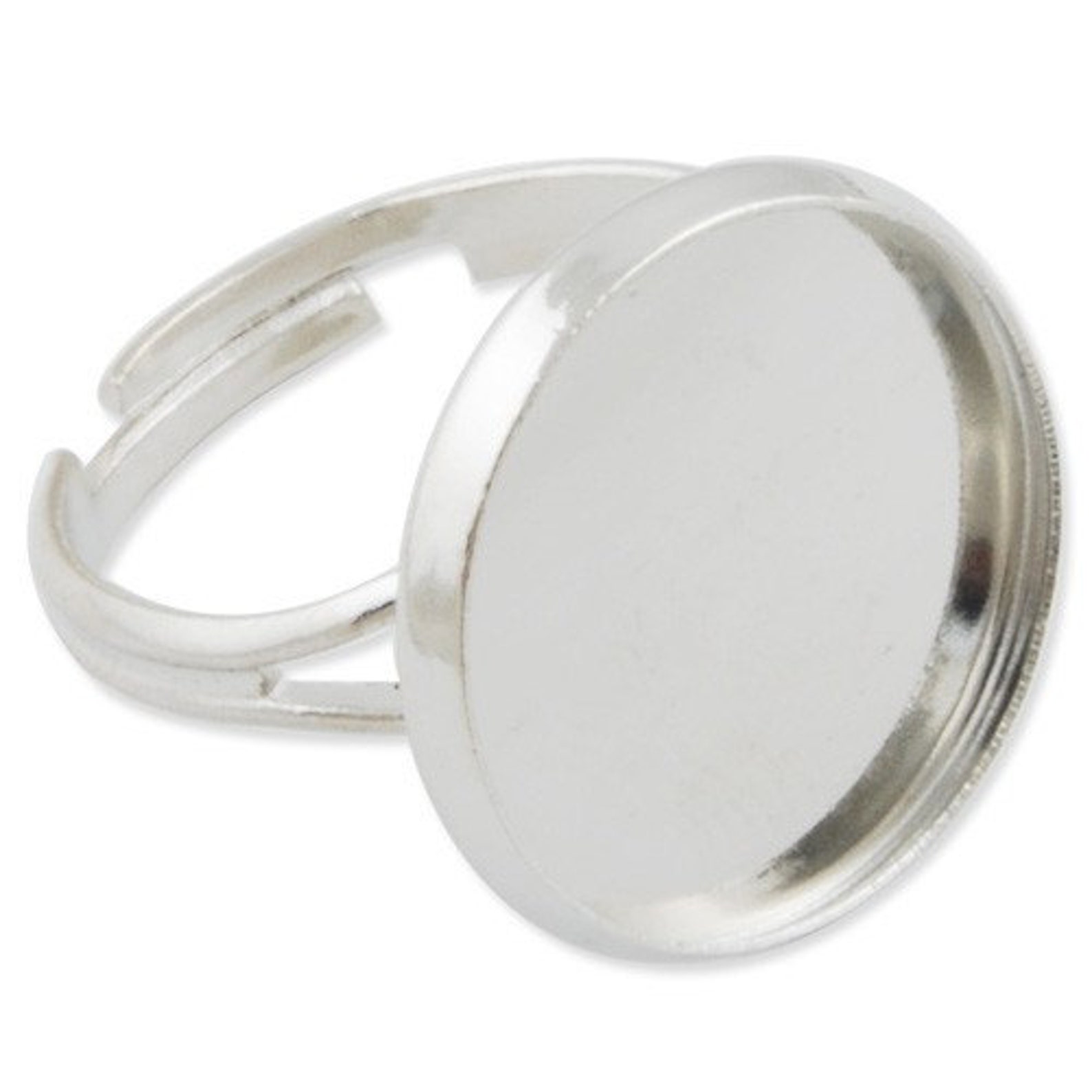 50PCS 16MM Round Adjustable Shallow Bottom Ring Base Setting,fit 16mm ...