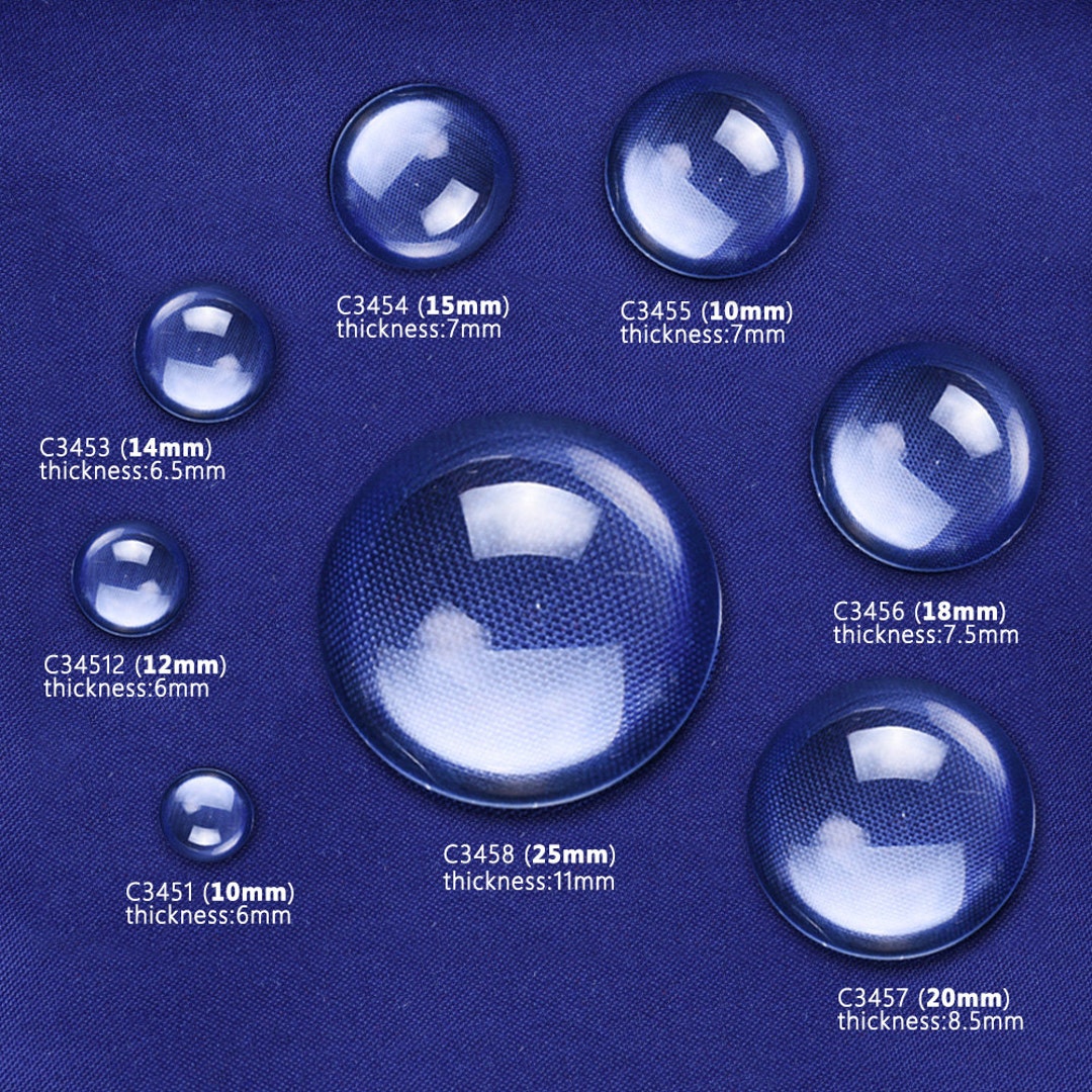 Round Clear Hemispherical Glass Dome Cabochon Glass Tile Semispherical ...