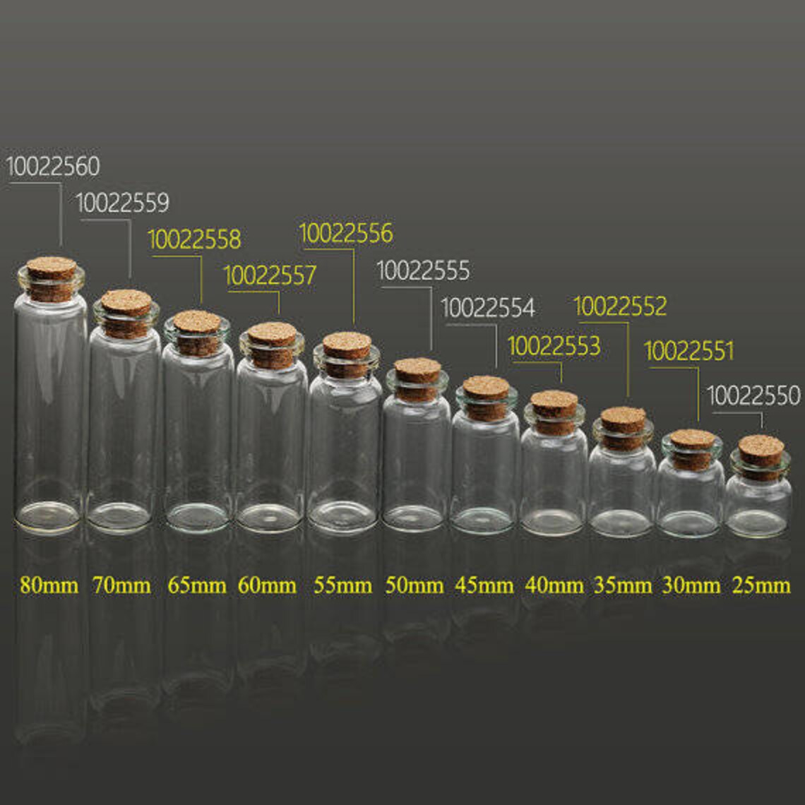 10PCS Tiny Glass Bottles Small Glass Bottles Empty Small Bottles ...