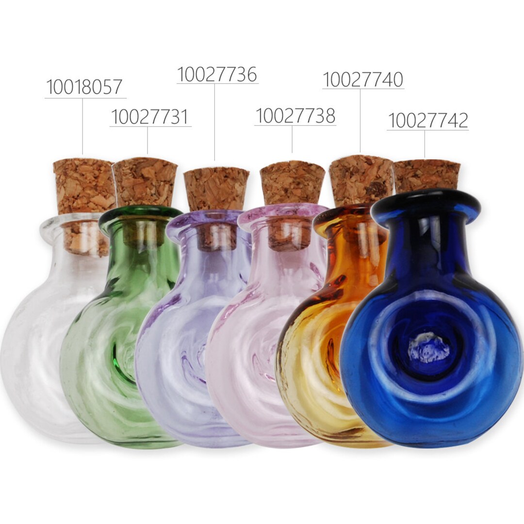 10PCS Colorful XO Bottle Shape Tiny Glass Bottles Small Glass Bottles ...